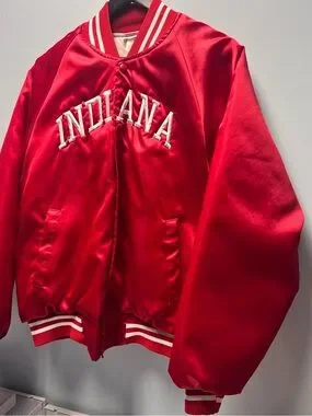 Jack by BB Dakota | Jackets & Coats | Vtg Red Satin Indiana University ...